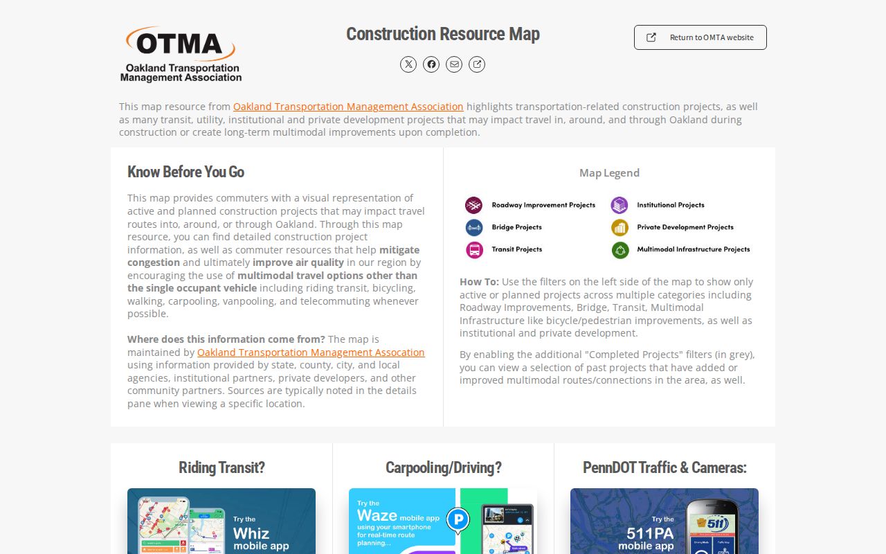 Oakland Construction Map